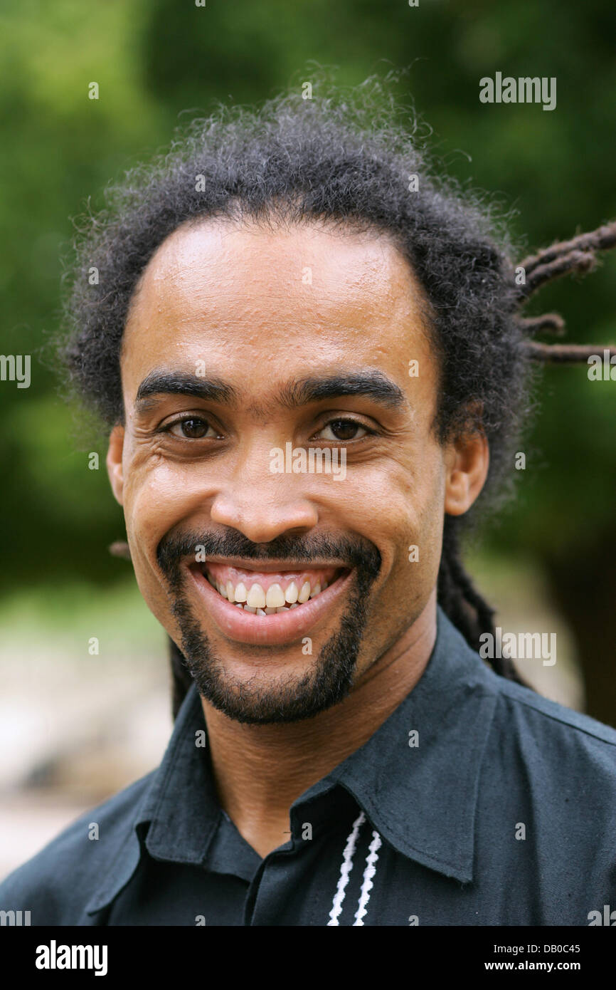 Ade Bantu, a Ghanaian musician who lives in Germany, poses in the ...
