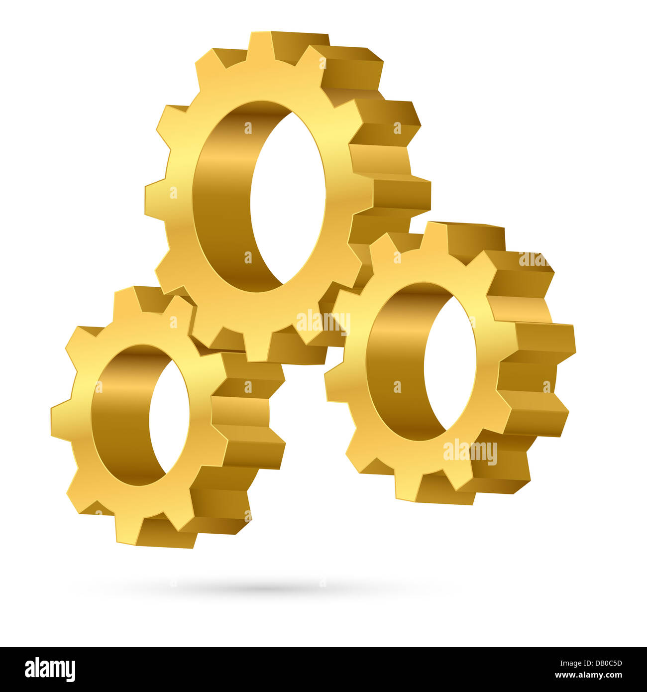 Three gears. Illustration on white background for design Stock Photo ...