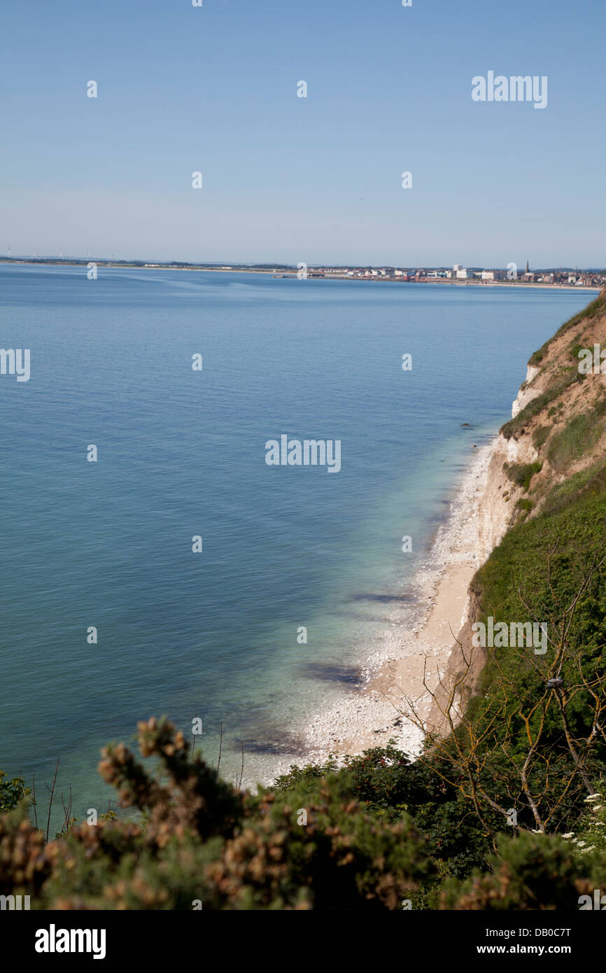 Flamborough Head Yorkshire Coast, Bridlington Bay with Bridlington town ...