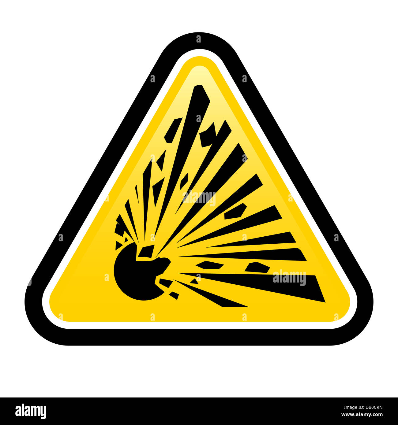 Explosive Hazard Sign. Illustration on white background for design ...