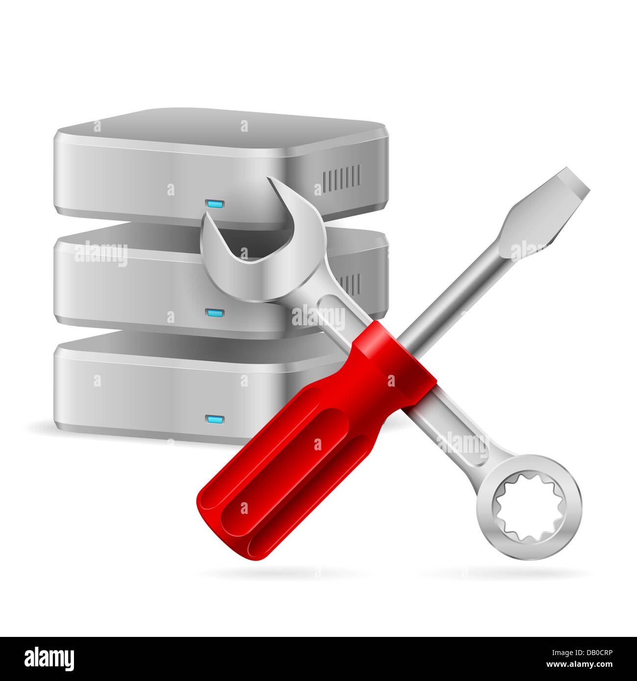 Configuring Database icon. Illustration on white background for design ...