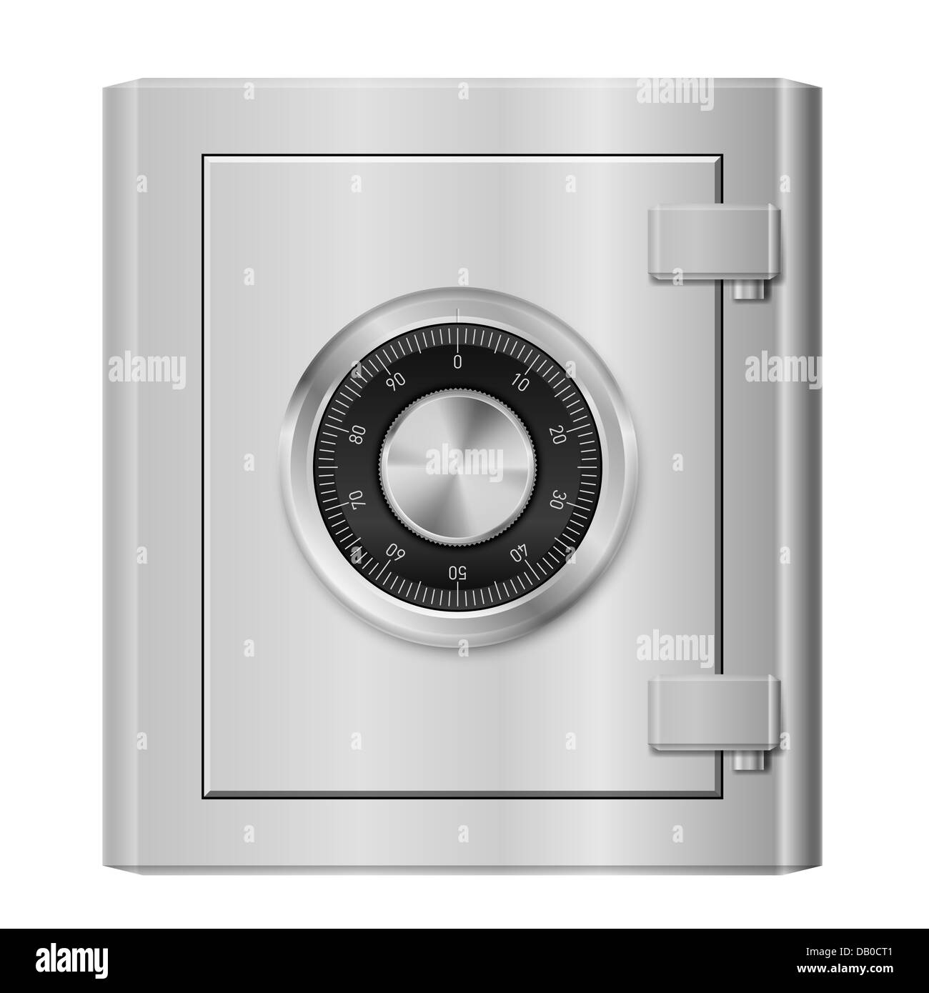 Realistic Steel safe. Illustration on white background for design Stock ...