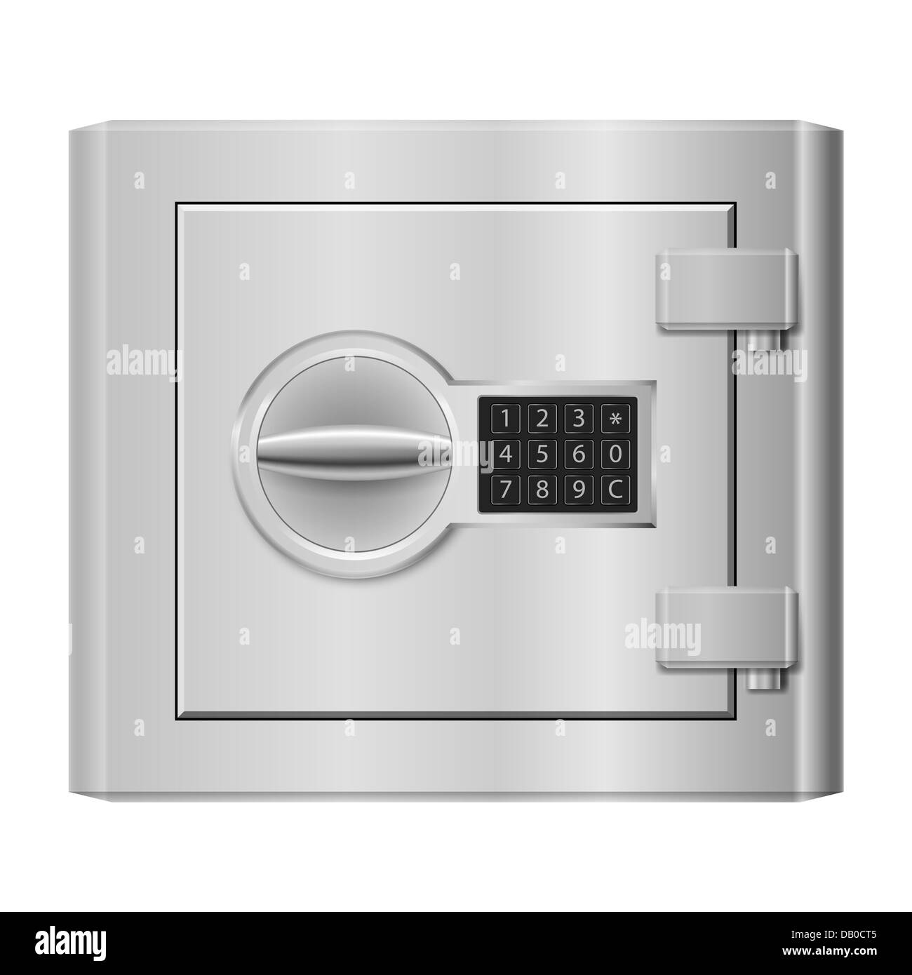 Steel safe. Illustration on white for design Stock Photo - Alamy