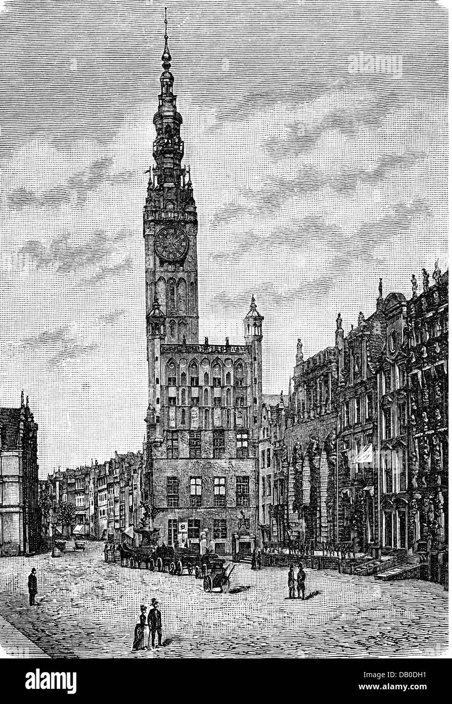 geography / travel, Poland, Gdansk (Gdansk), building, Rechtstadt City ...