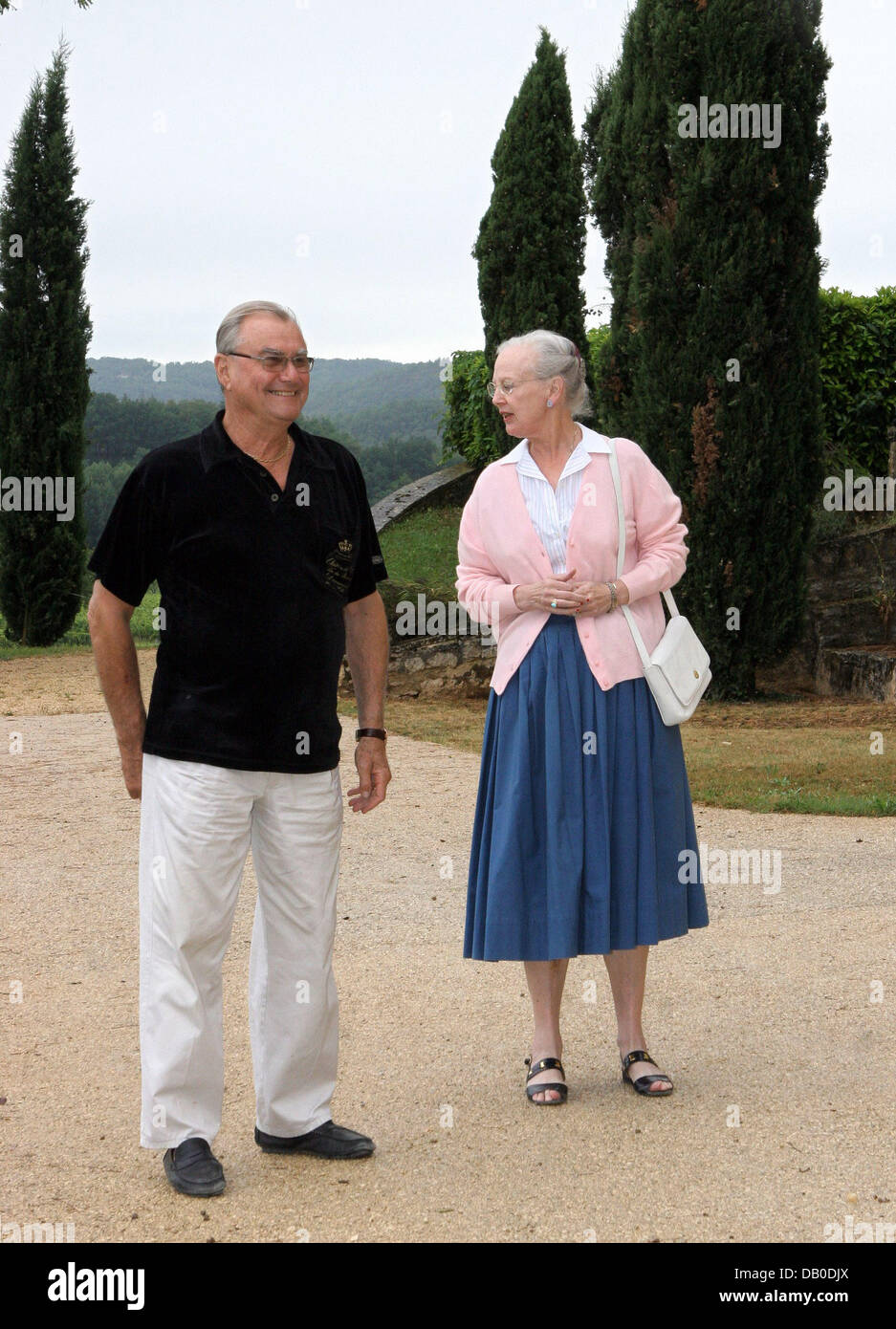 Queen Margrethe II of Denmark poses with Prince Henrik of Denmark ...