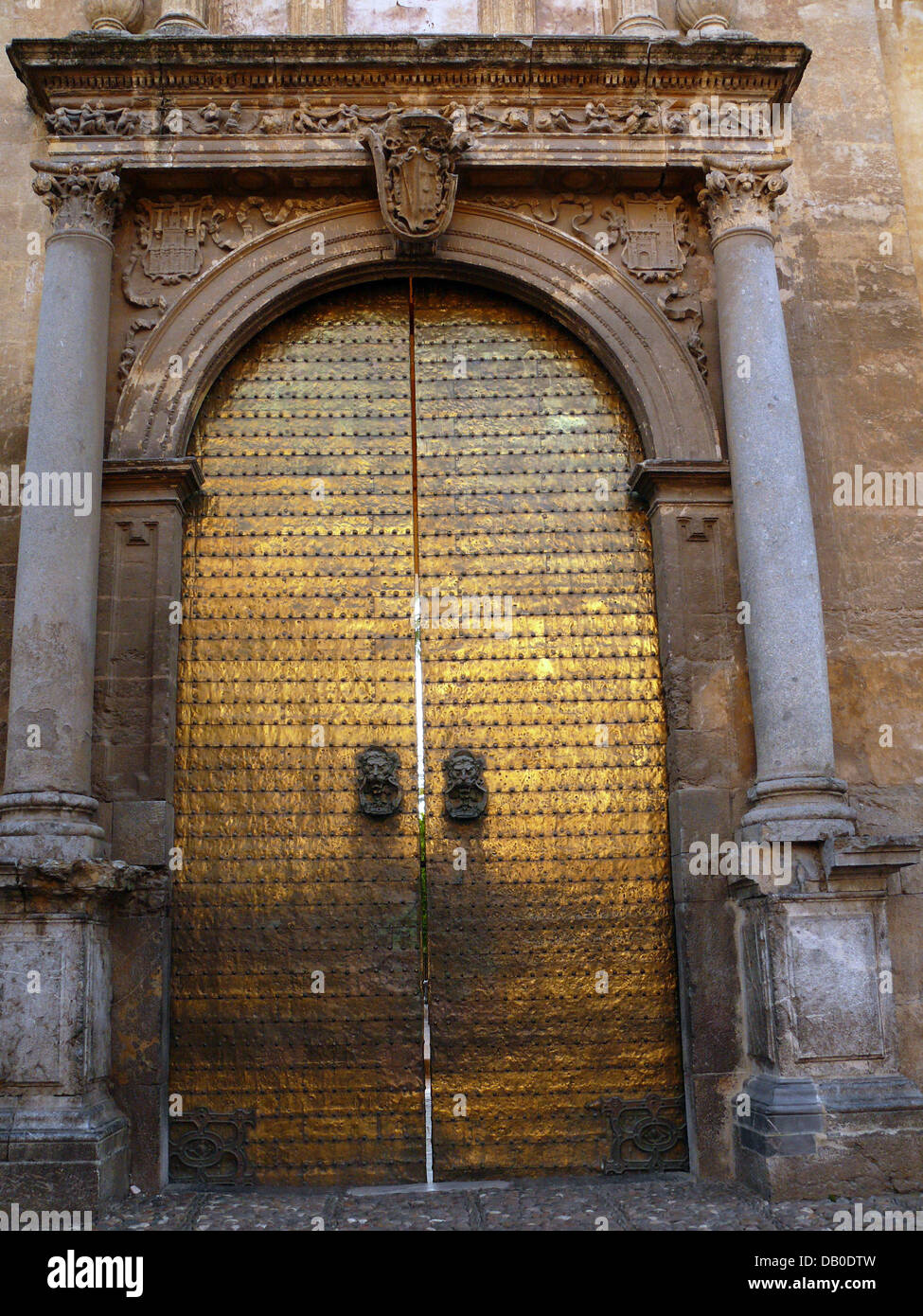 The picture shows the shut entrance gate to the 'Mezquita' (Spanish for ...