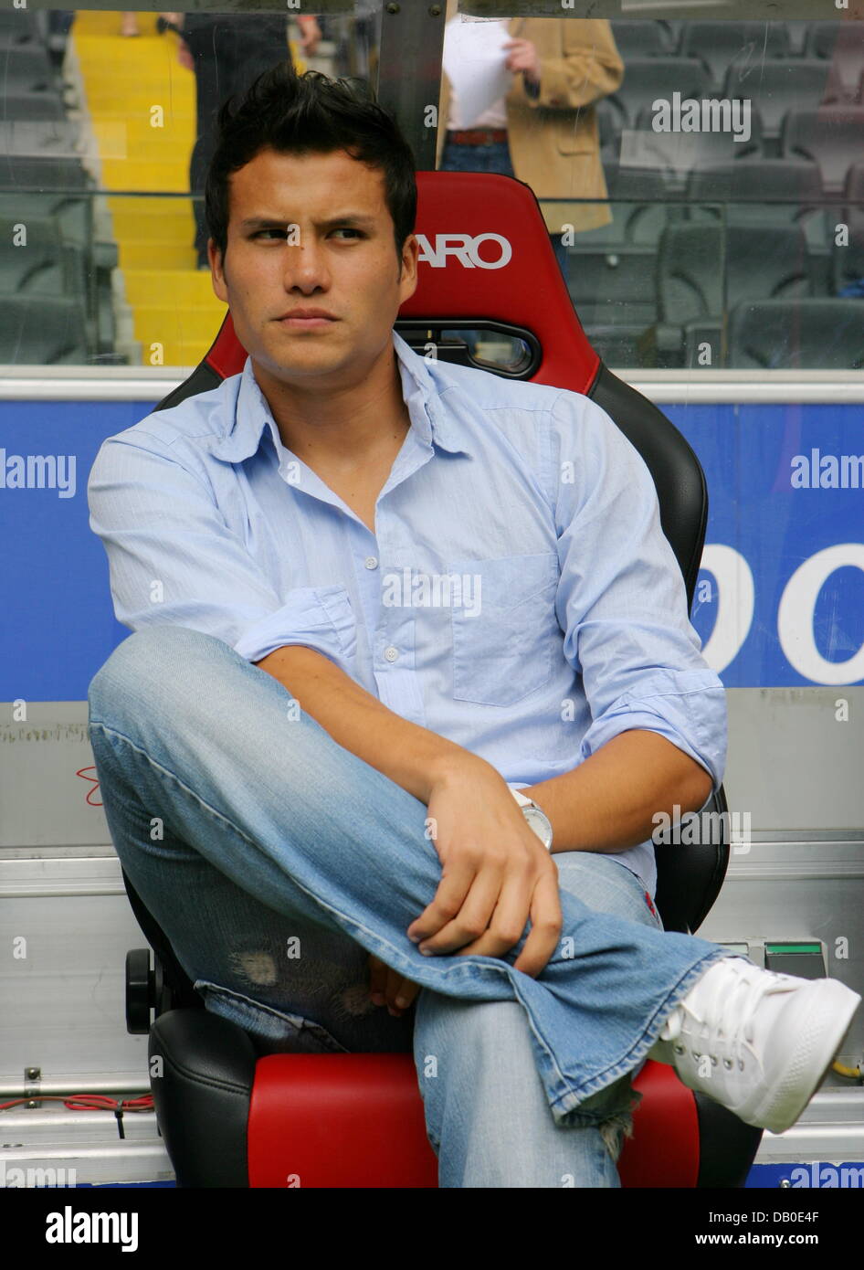 Eintracht Frankfurt's injured Mexican player Aaron Galindo is pictured ...