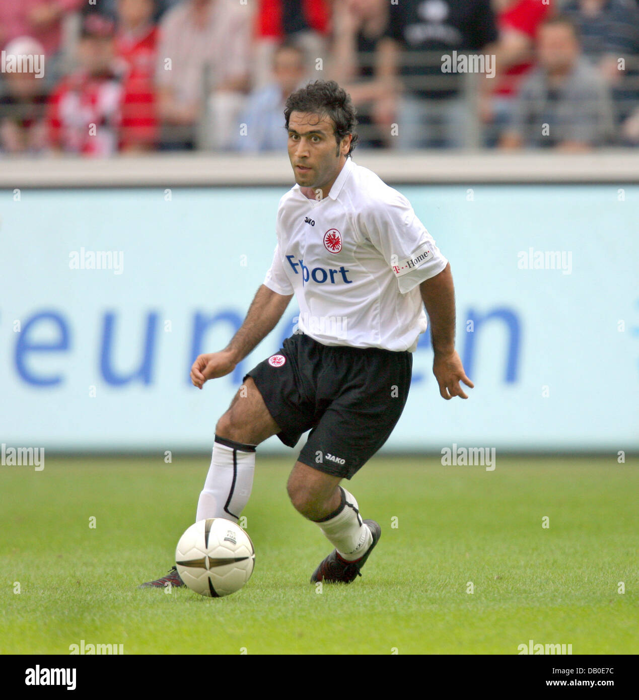 Mehdi Mahdavikia of Frankfurt controls the ball during the Bundesliga ...