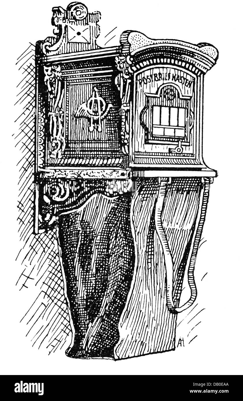 Emptying post box Black and White Stock Photos & Images - Alamy