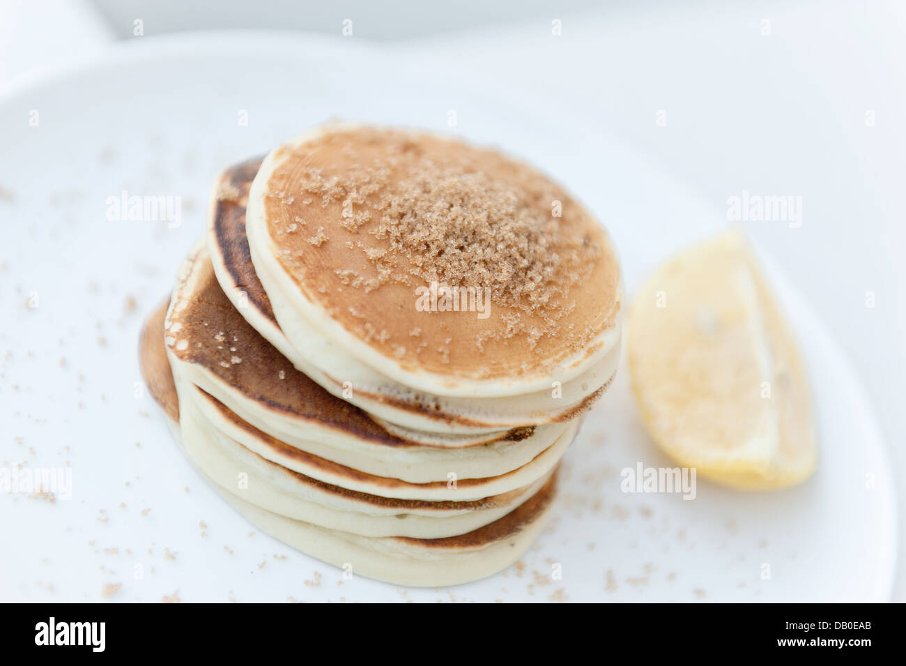 stack of mini pancakes, with lemon Stock Photo - Alamy