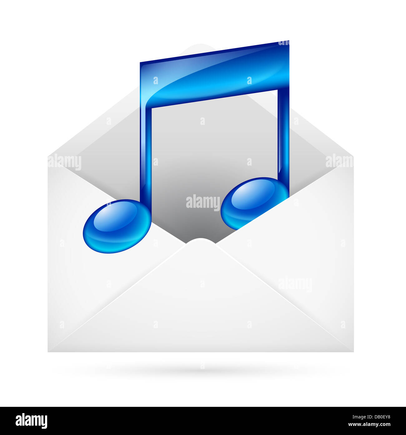 Music mail. Illustration for design on white background Stock Photo - Alamy