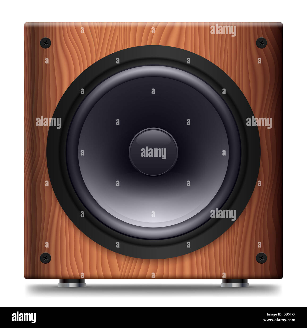 Simple Stereo speaker with no cover on a white background Stock Photo ...