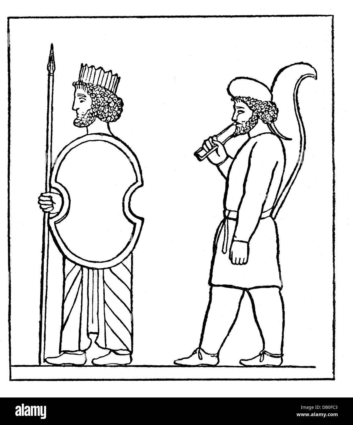 ancient world, Persian Empire, military, infantry, lance bearer and ...