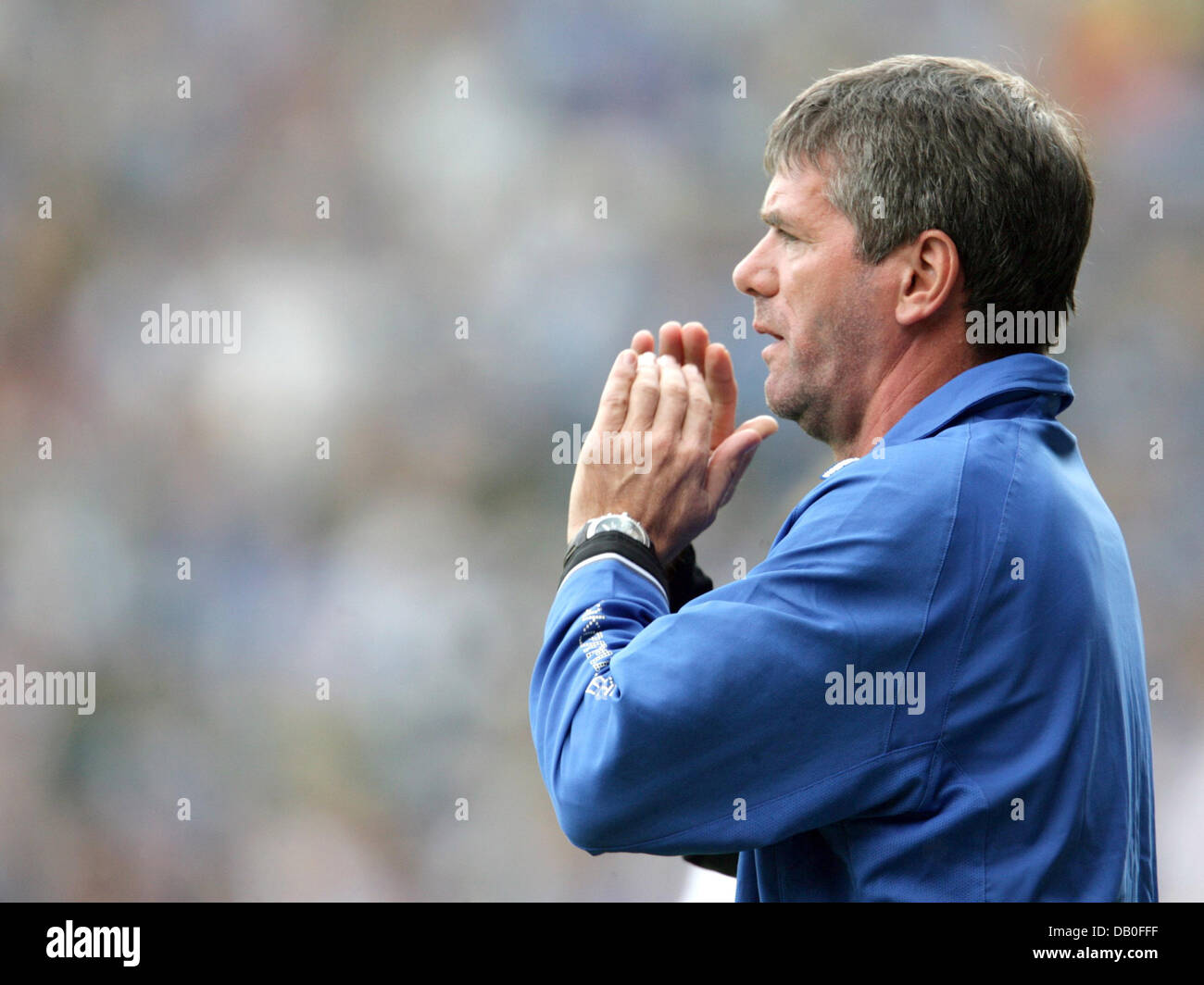 Frankfurt head coach Friehlem Funkel pictured during the Bundesliga ...