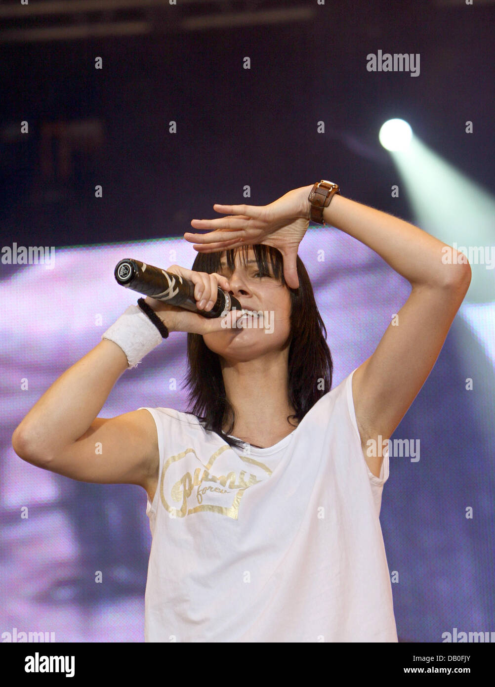 Austrian singer Christina Stuermer performs on stage at the RPR-Open ...