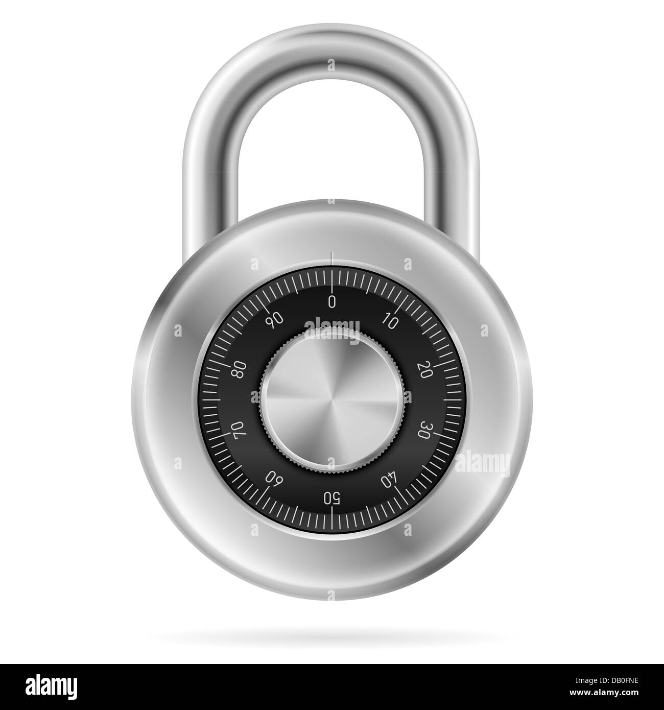 Security concept with locked combination pad lock. Illustration of ...