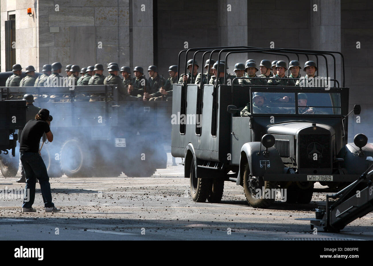 A scene of 'Valkyrie' is shot on the set in Berlin, Germany, 18 August ...