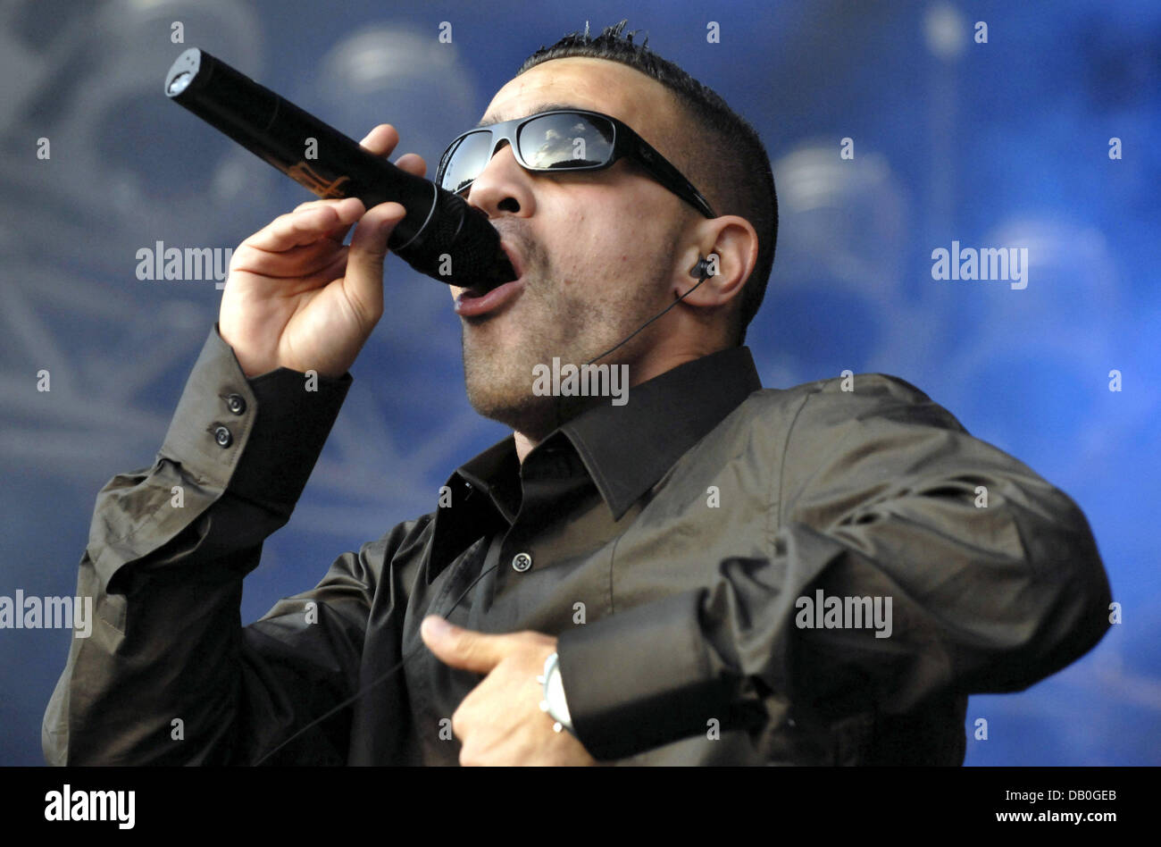 German rapper Bushido performs on stage at the anti violence concert ...