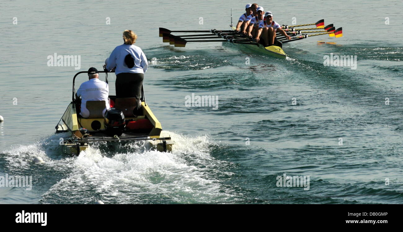 The picture shows the men's quadruple scull with (L-R) Kai Anspach ...