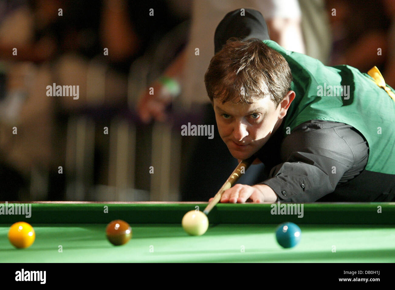 Barry Pinches of England aims for a shot at the Paul Hunter Classic ...