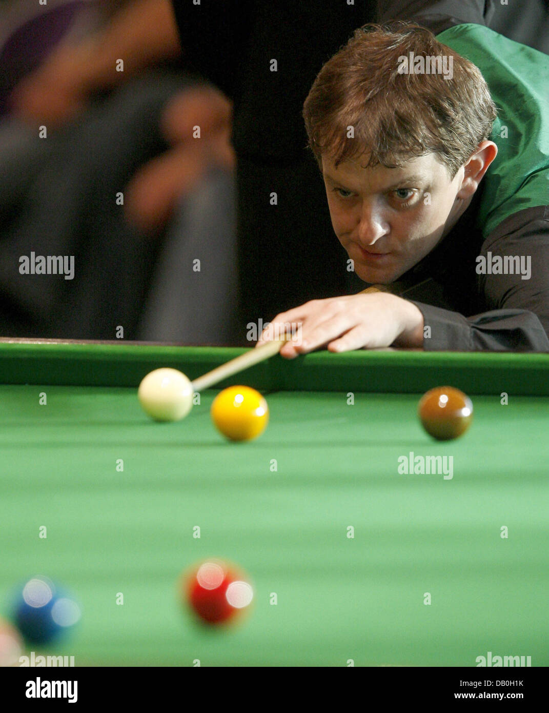 Barry Pinches of England aims for a shot at the Paul Hunter Classic ...