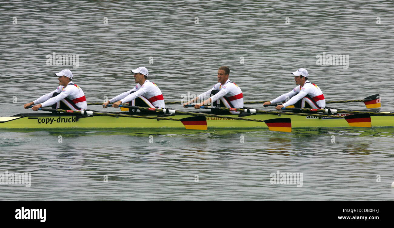 The German leightweight coxless four with Alexander Bernhardt (L-R ...
