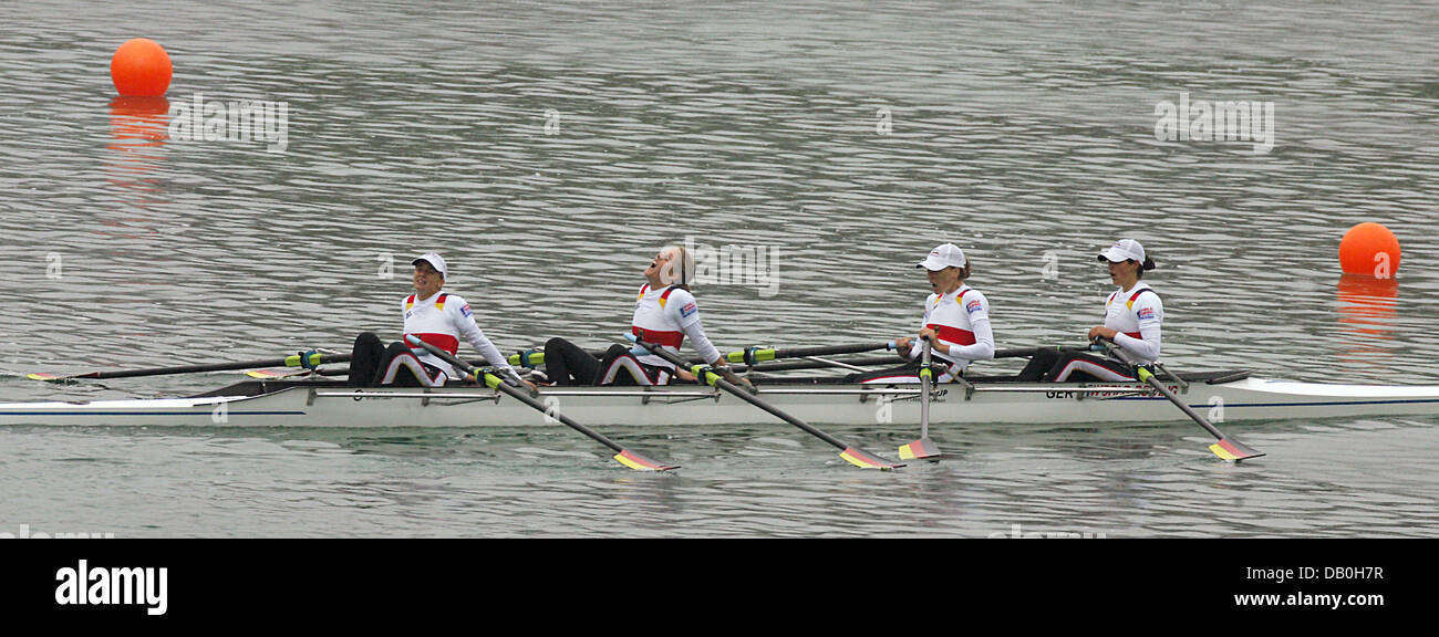 The picture shows the German lightweight double four with its exhausted ...