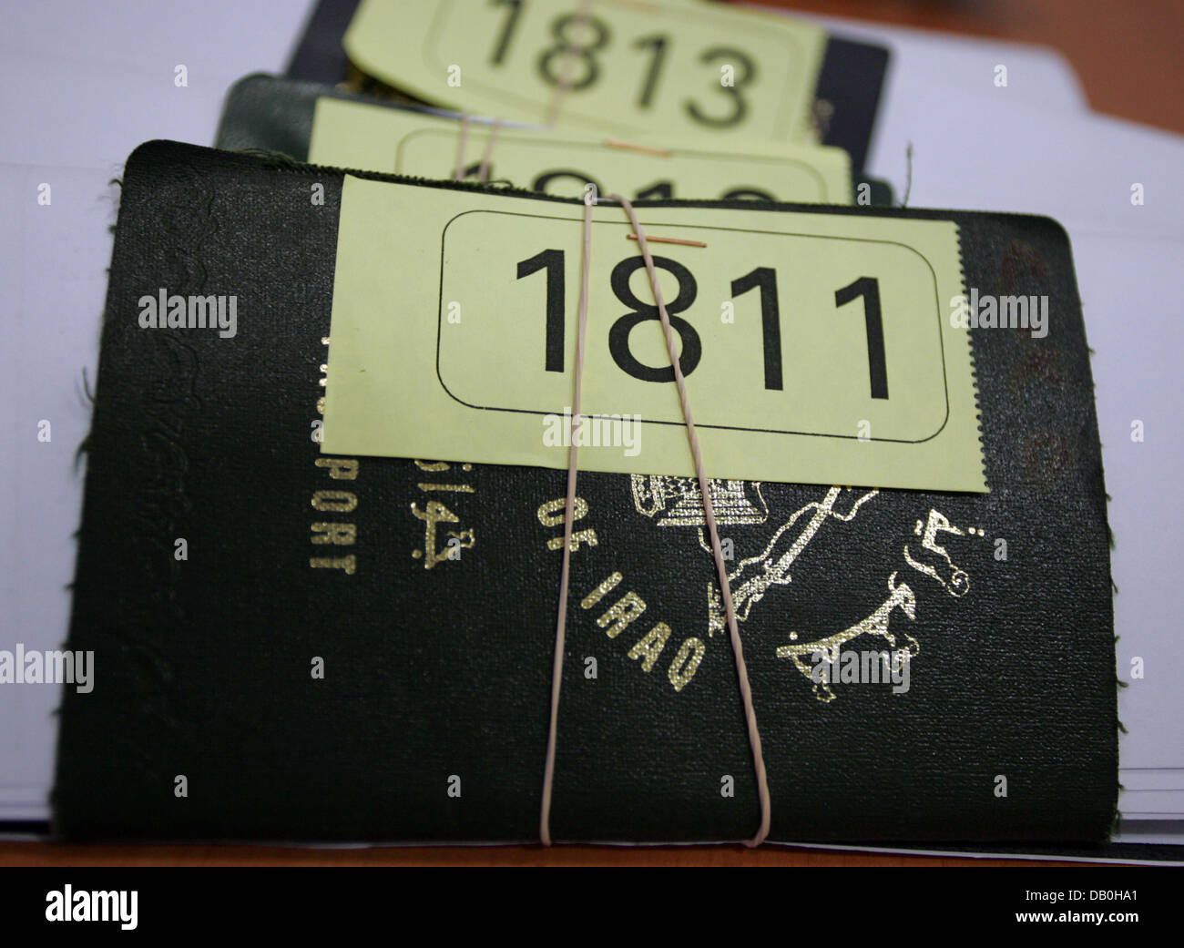 Iraqi refugees passports hi-res stock photography and images - Alamy
