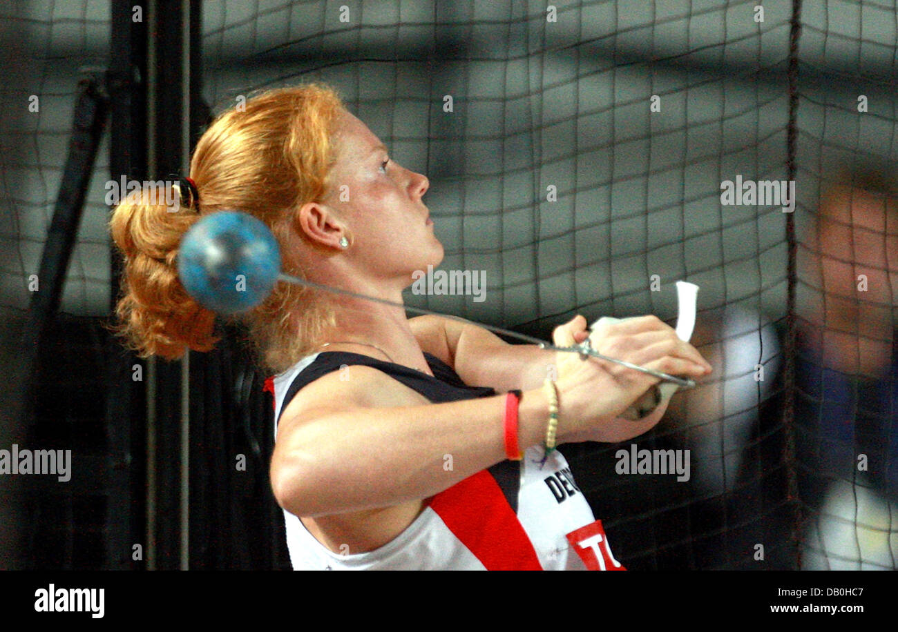 German hammer thrower Betty Heidler shown in action during the womenÁs ...