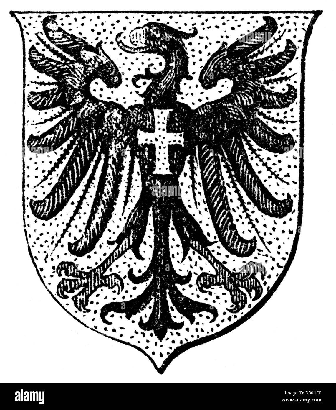 heraldry, coat of arms, Germany, city arms, Rottweil, wood engraving ...