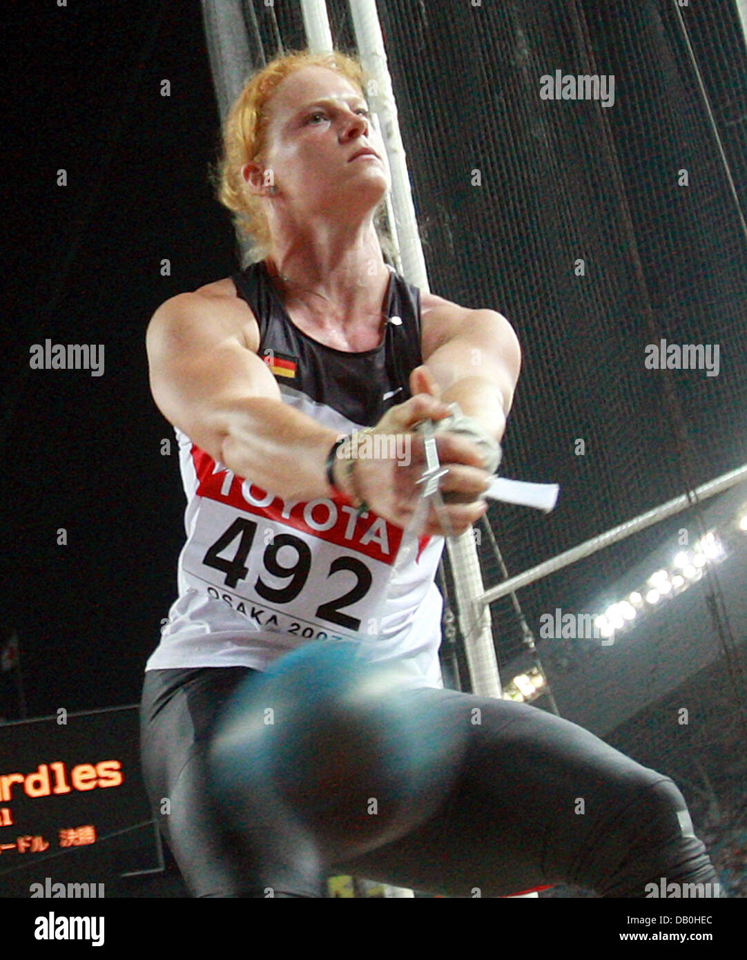 German hammer thrower Betty Heidler shown in action during the womenÁs ...