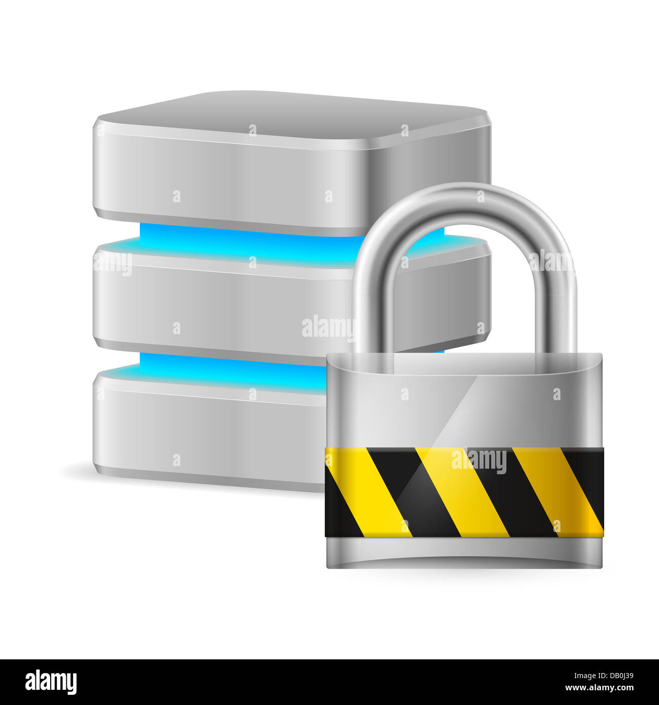 Computer database icon off. Illustration on white background for design ...