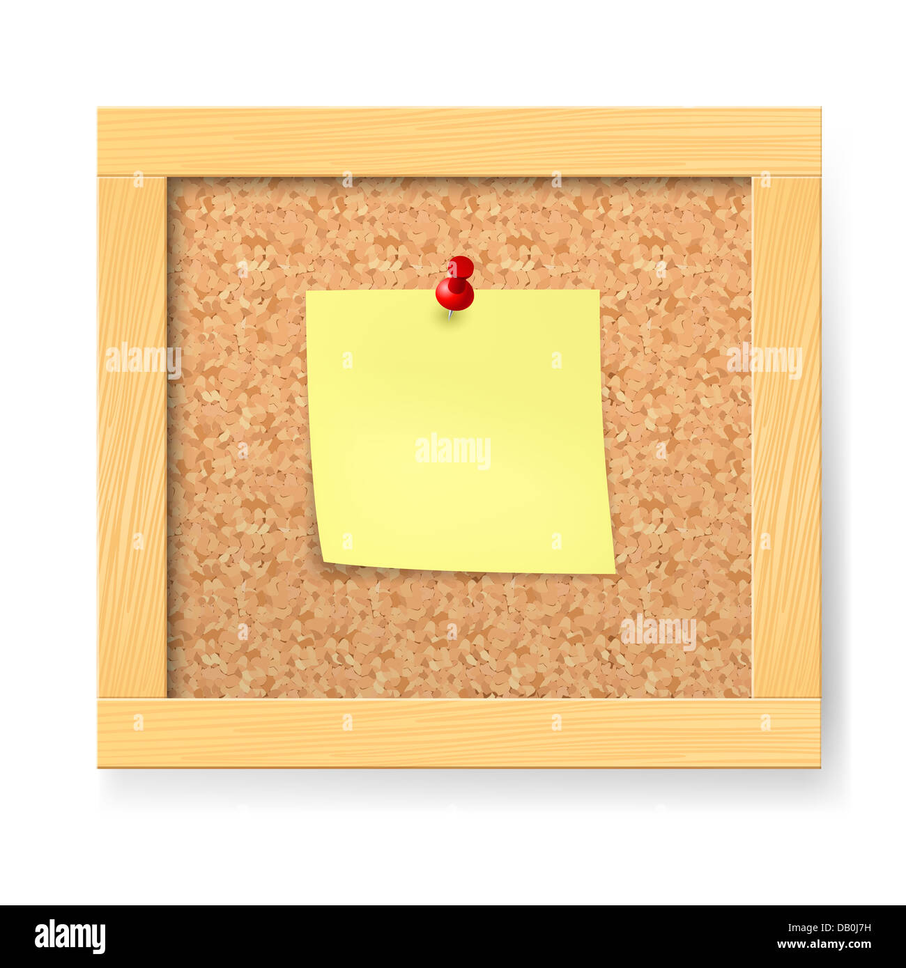 Empty notice wooden board. Illustration on white background Stock Photo ...