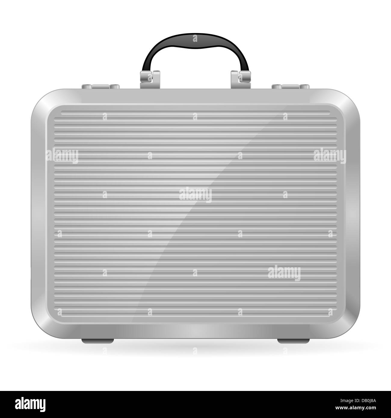 Silver briefcase. Illustration on white background for design Stock ...