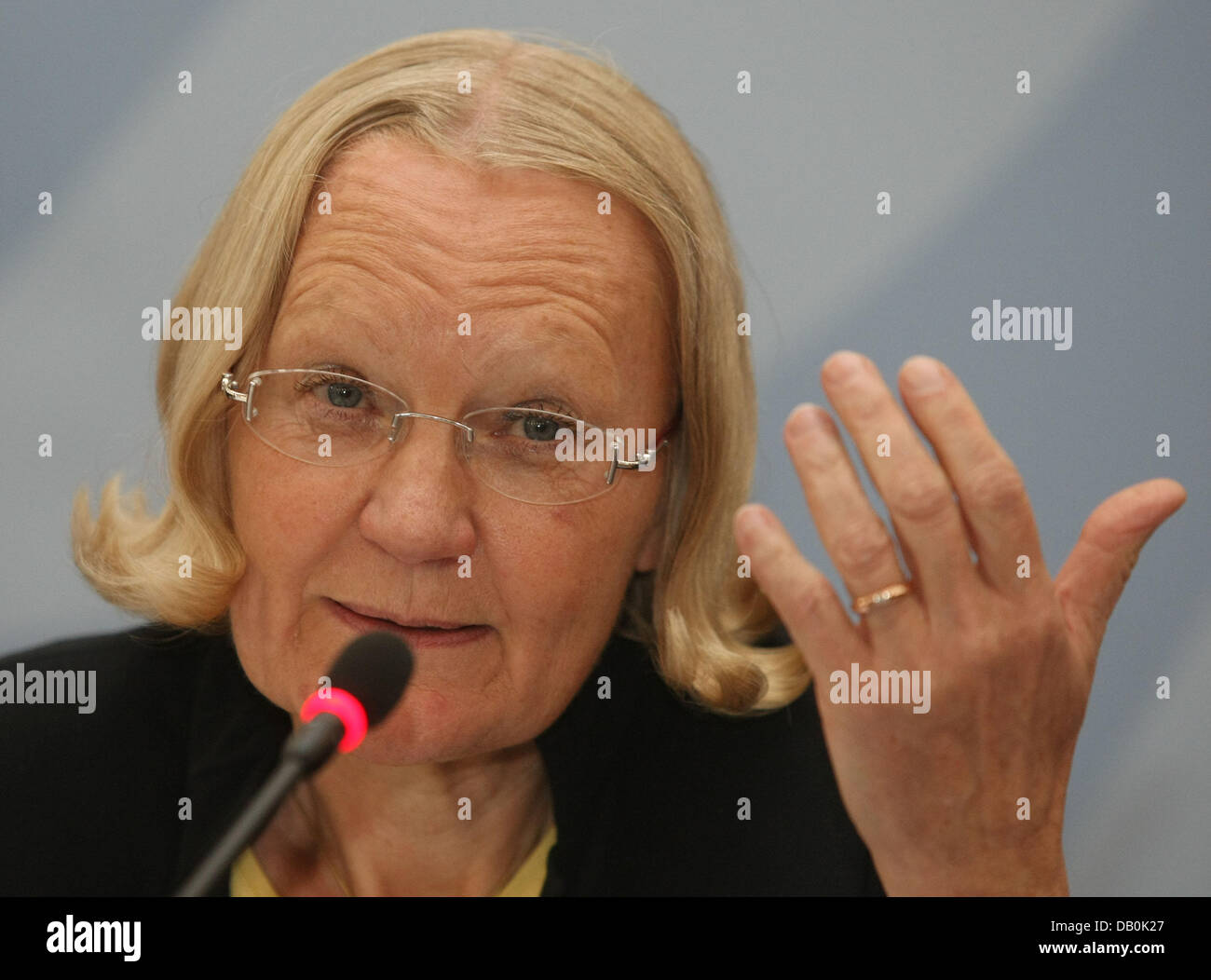 Attorney general Monika Harms speaks at the press conference of the ...