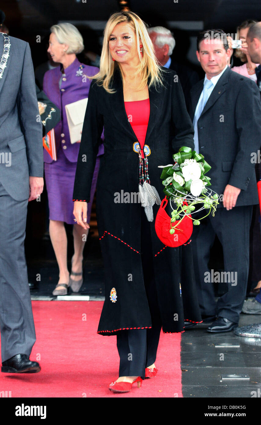 Crown Princess Maxima arrives to open an exhibition of paintings by ...
