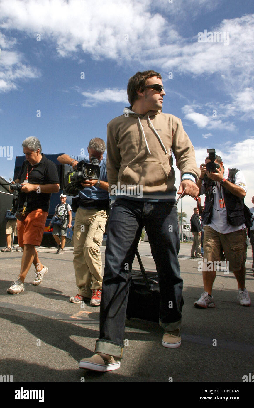 Spanish Formula One driver Fernando Alonso of McLaren Mercedes arrives ...