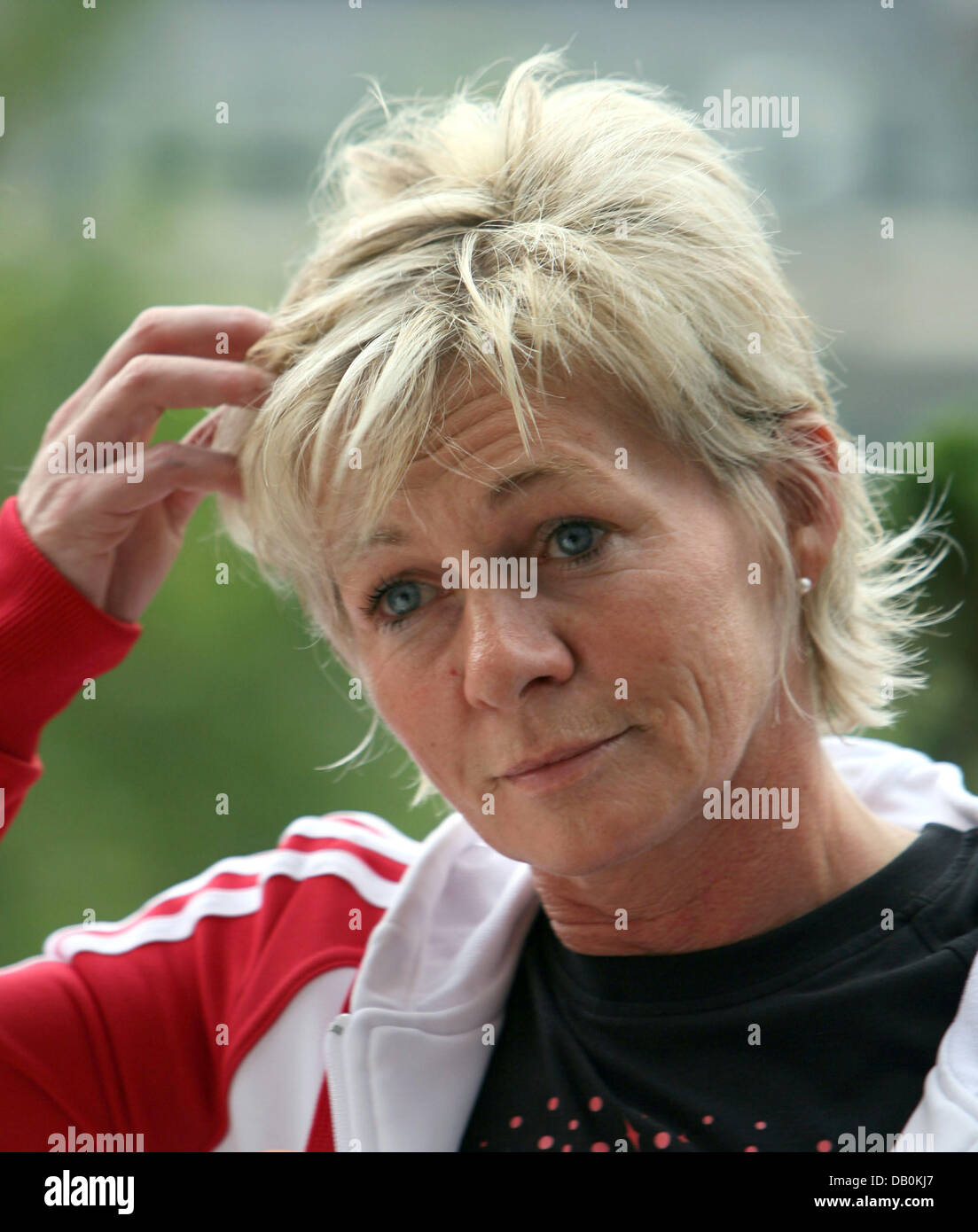 National soccer coach of the German women's team, Silvia Neid, smiles ...