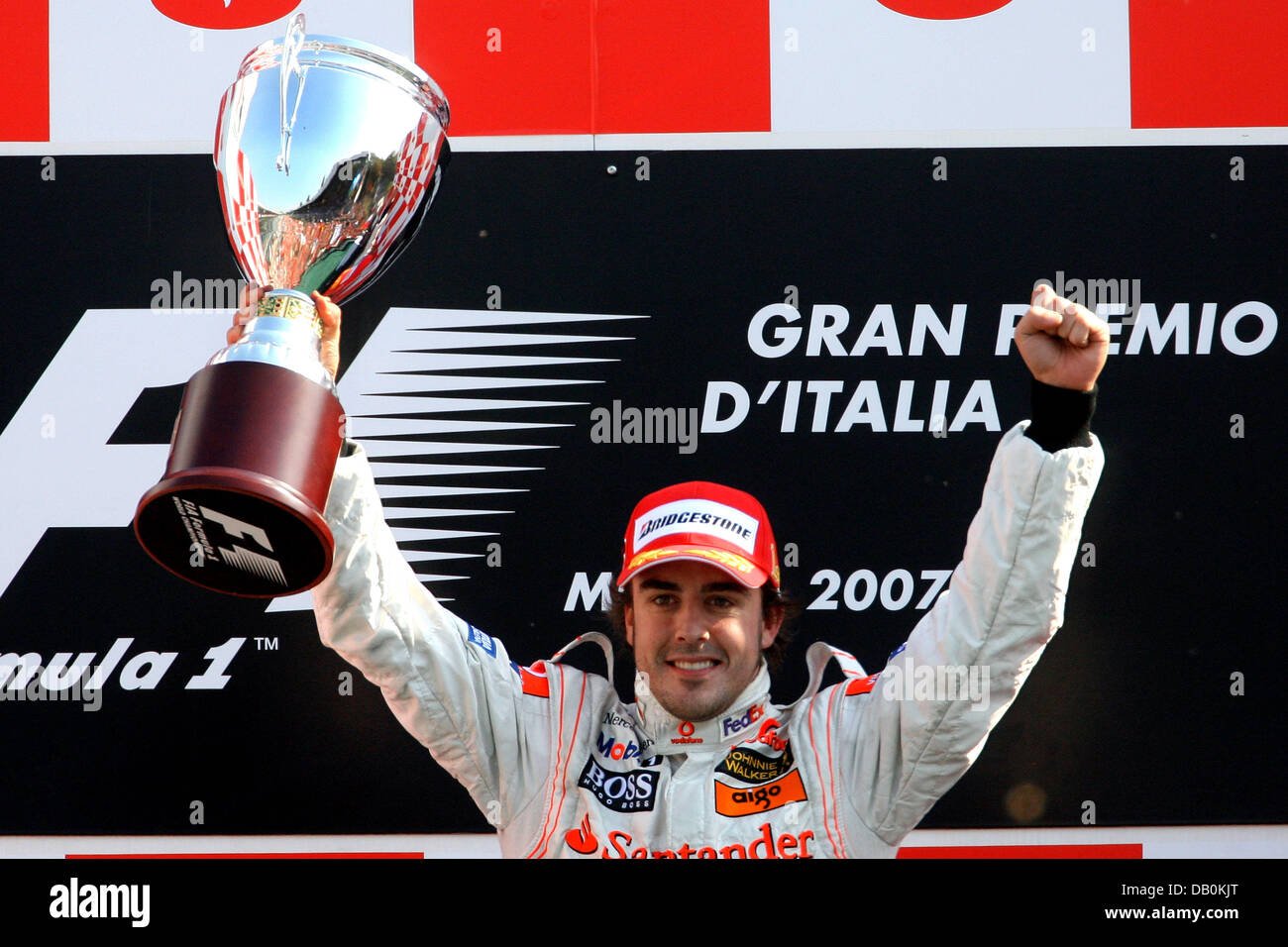 Spanish Formula One pilot Fernando Alonso of McLaren Mercedes poses ...