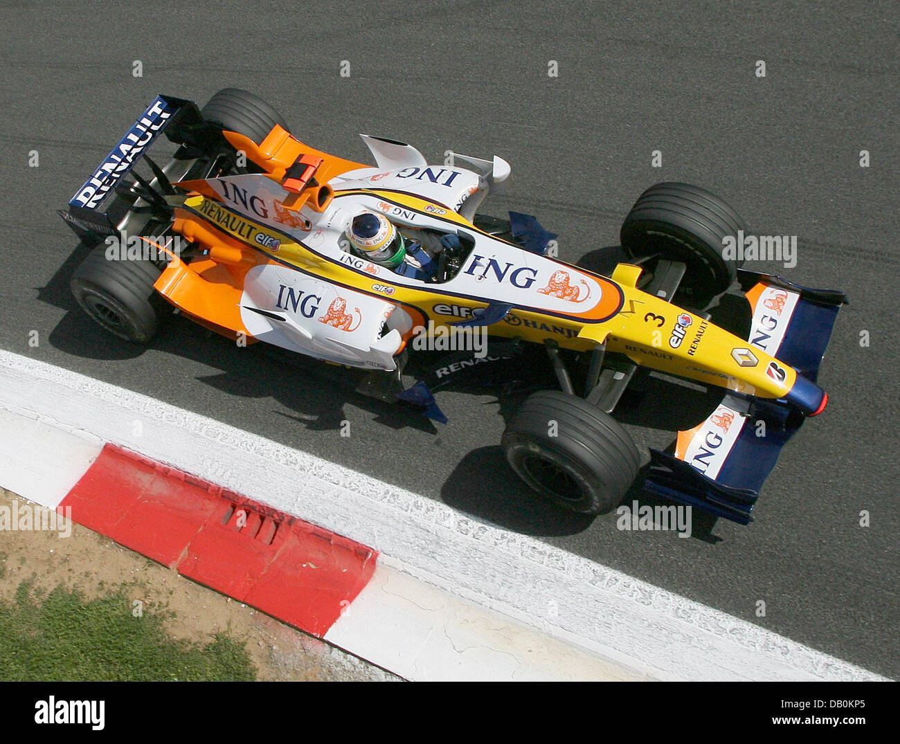 Italian Formula One pilot Giancarlo Fisichella of the Renault is ...