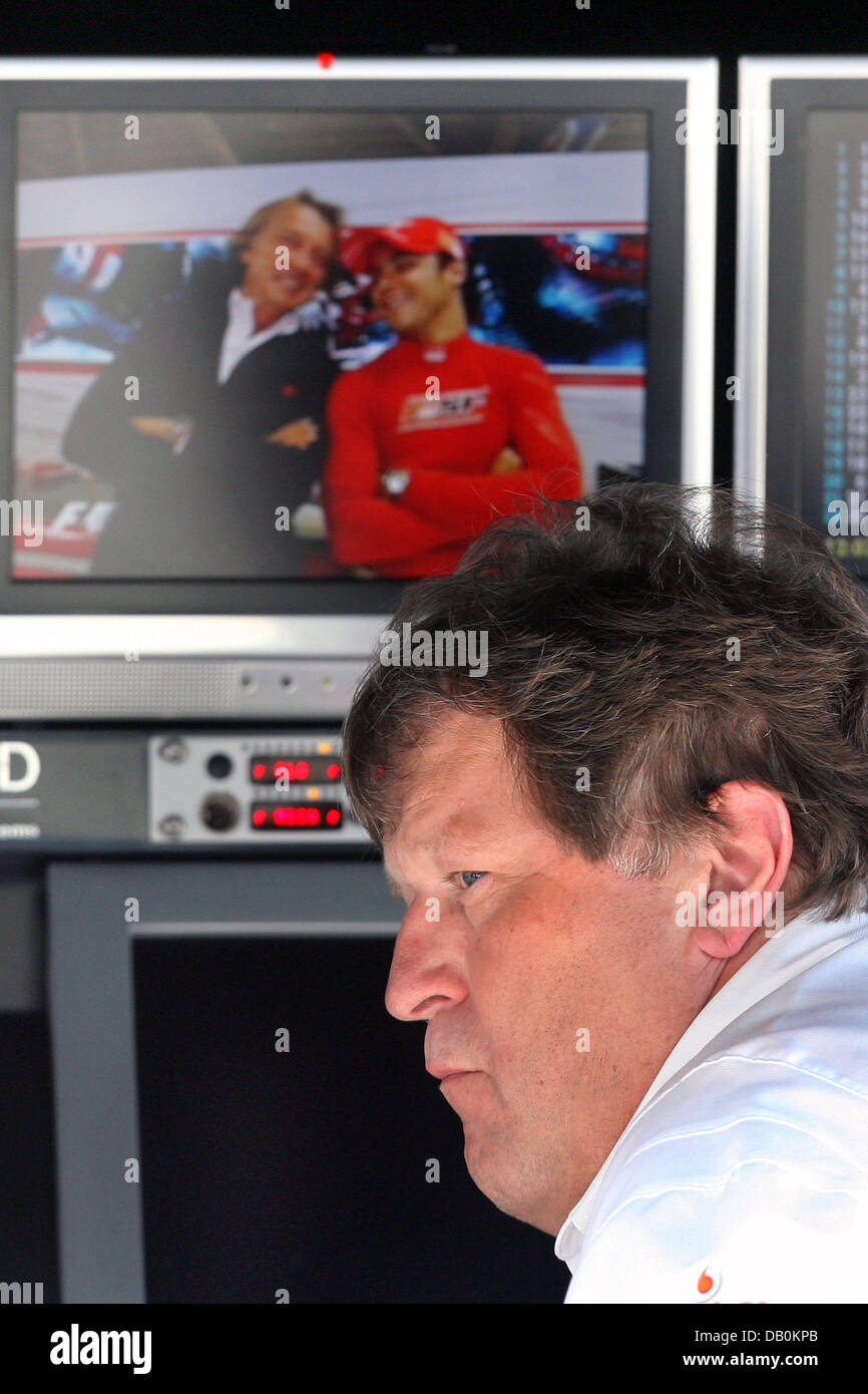 German McLaren Mercedes Motorsport Director Norbert Haug sits in the ...