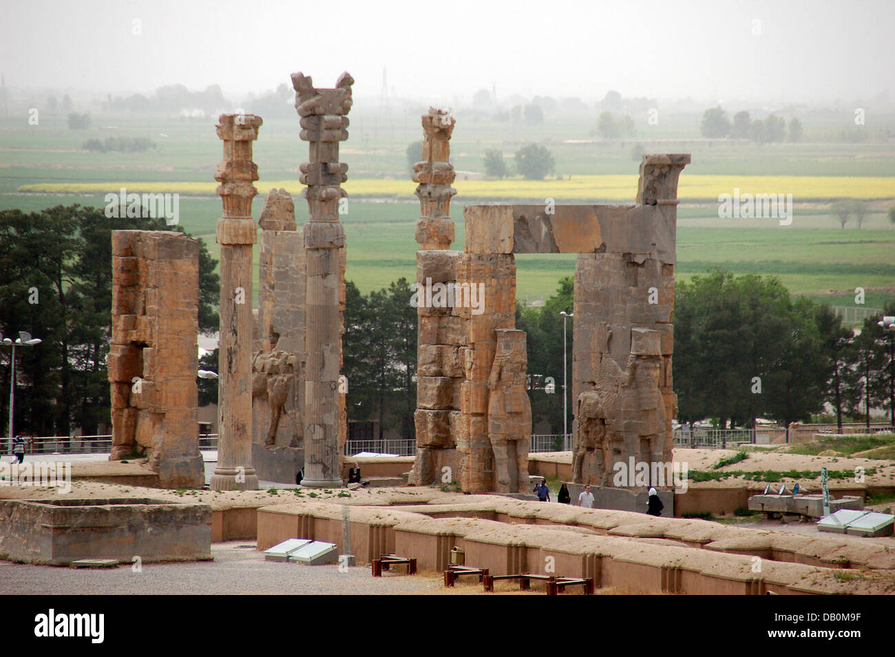 The picture shows the ruin of the old Persian city of Persepolis, Iran ...