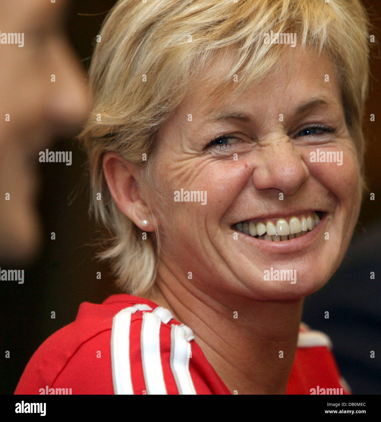 Germany's national coach Silvia Neid gives a press conference during ...