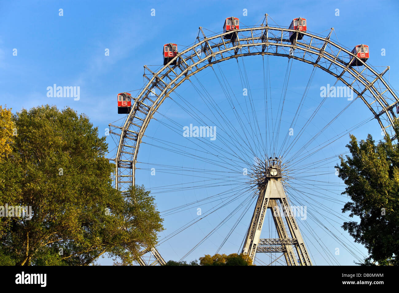 Famous and historic Ferris Wheel of Vienna Prater Park called ...