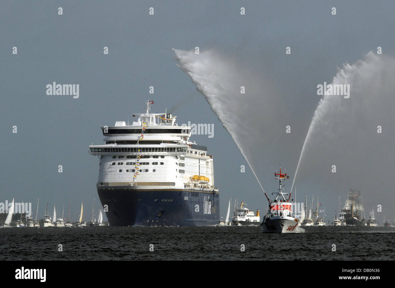 The M/S Color Magic leaves the Firth of Kiel for its christening in ...