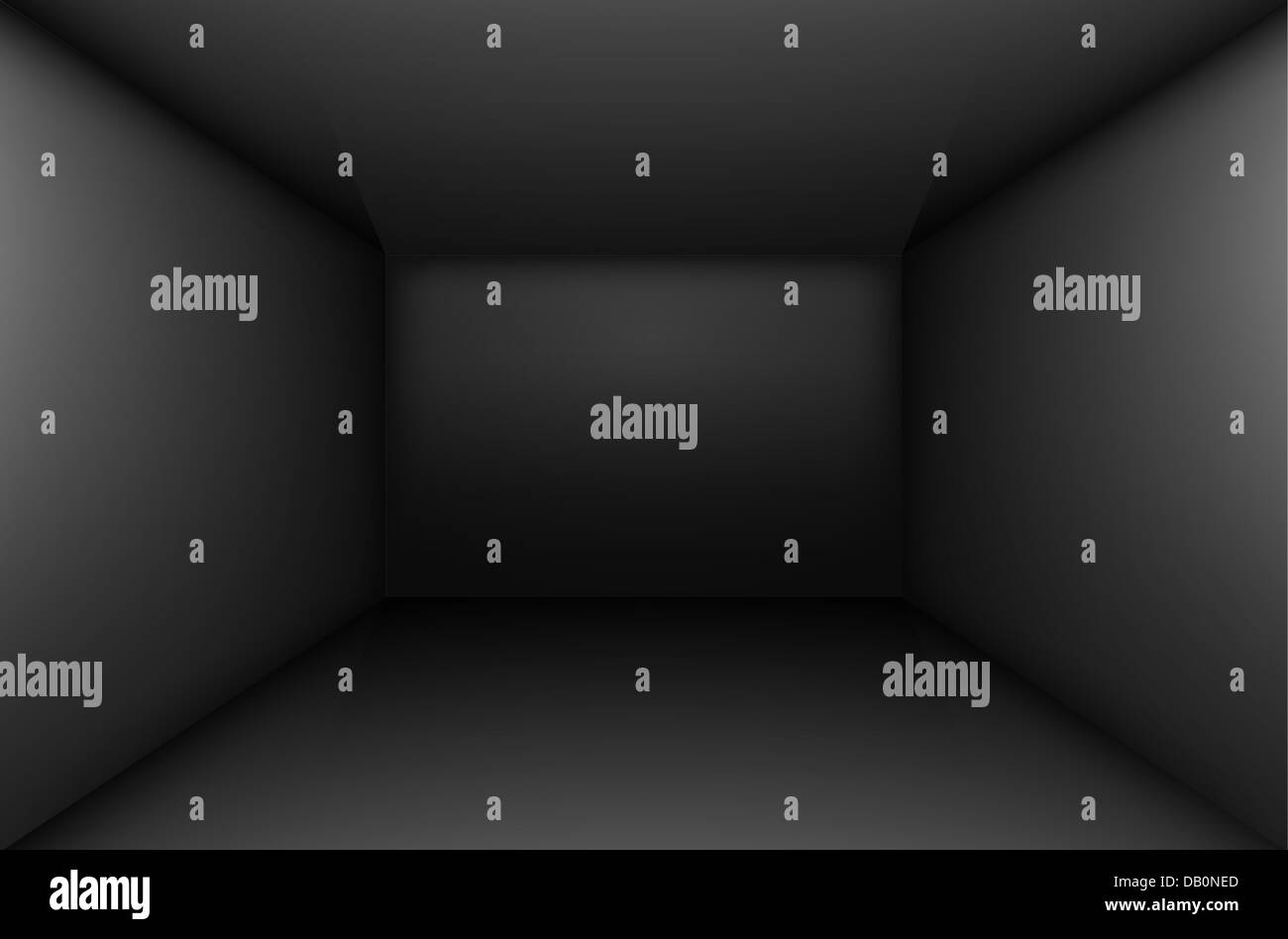 Black simple empty room interior, box. Illustration for design Stock ...