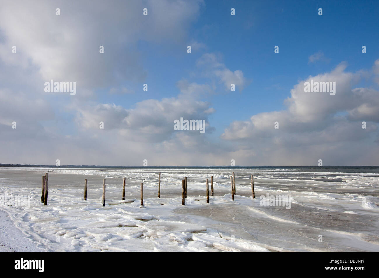 Winter on Fjellerup beach Stock Photo - Alamy