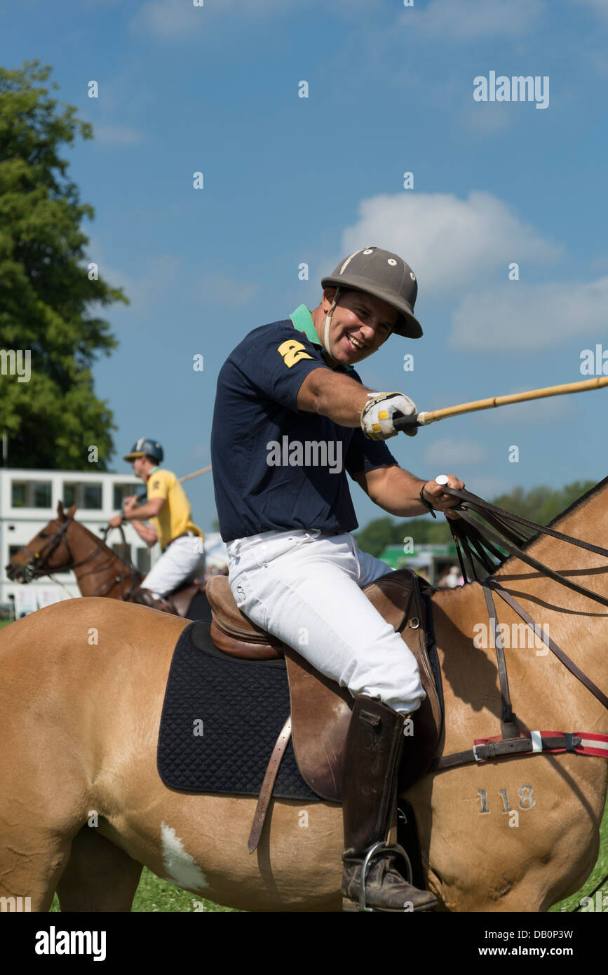 Polo player celebrating a goal Stock Photo - Alamy