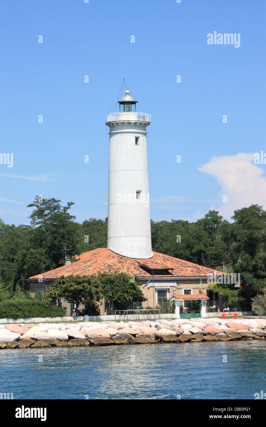 Lighthouse Faro Rocchetta At Malamocco Canal Between Lido And Lighthouse Faro Rocchetta At Malamocco Canal Between Lido And