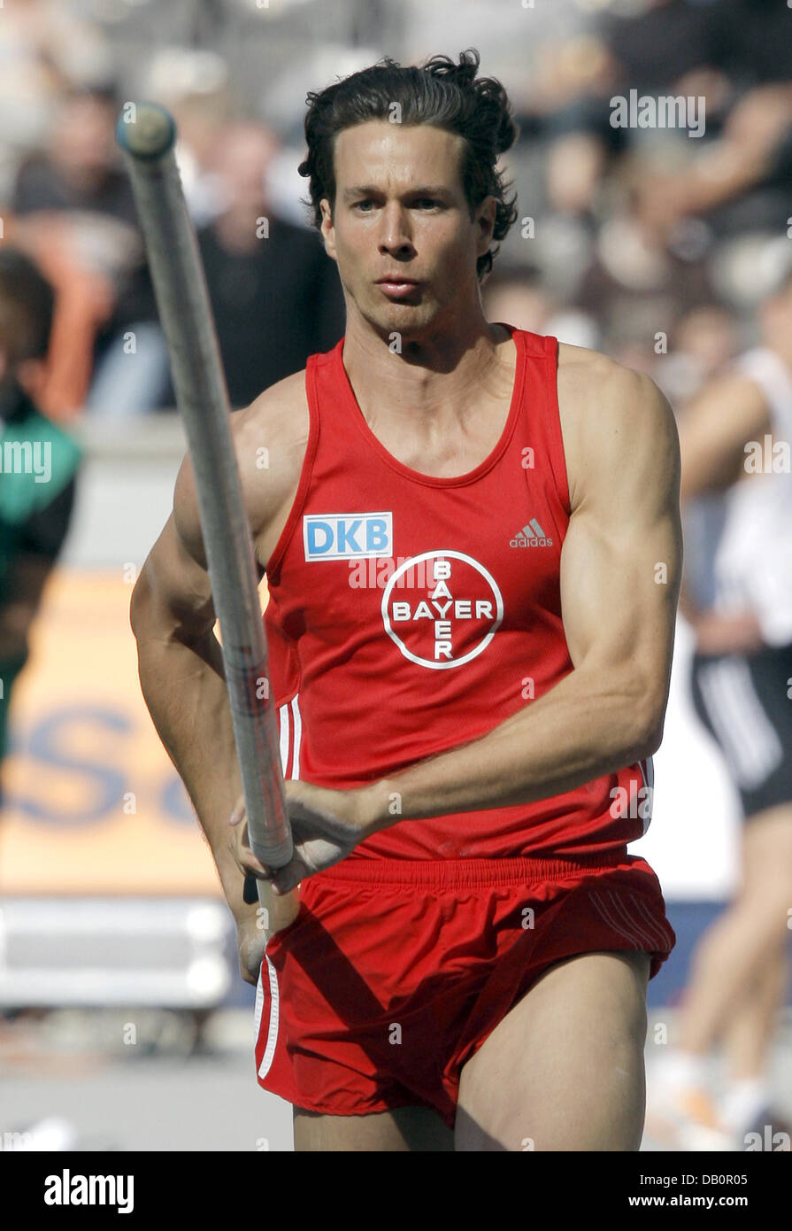 German athlete Danny Ecke starts his pole vaulting jump at the 66th ...